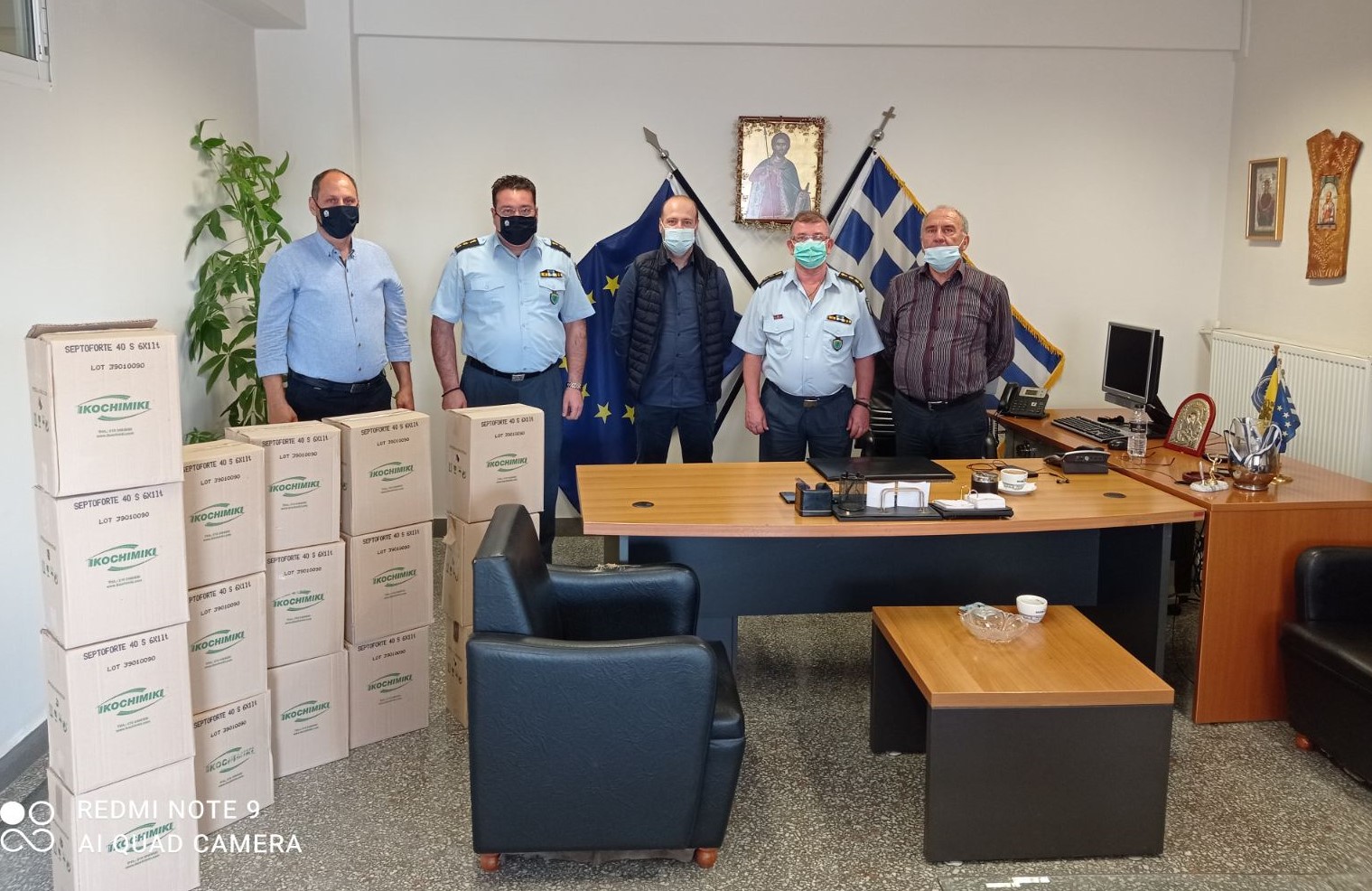 Προσφορά Υγειονομικού υλικού στους Αστυνομικούς της Δράμας | dramini