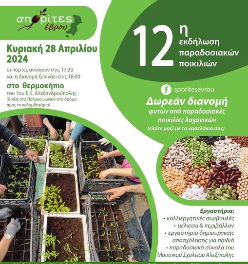 Σπορίτες Έβρου : 12η εκδήλωση παραδοσιακών ποικιλιών, | dramini